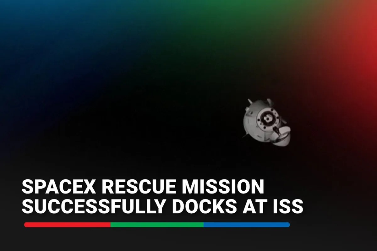 SpaceX rescue mission successfully docks at ISS | ABS-CBN News