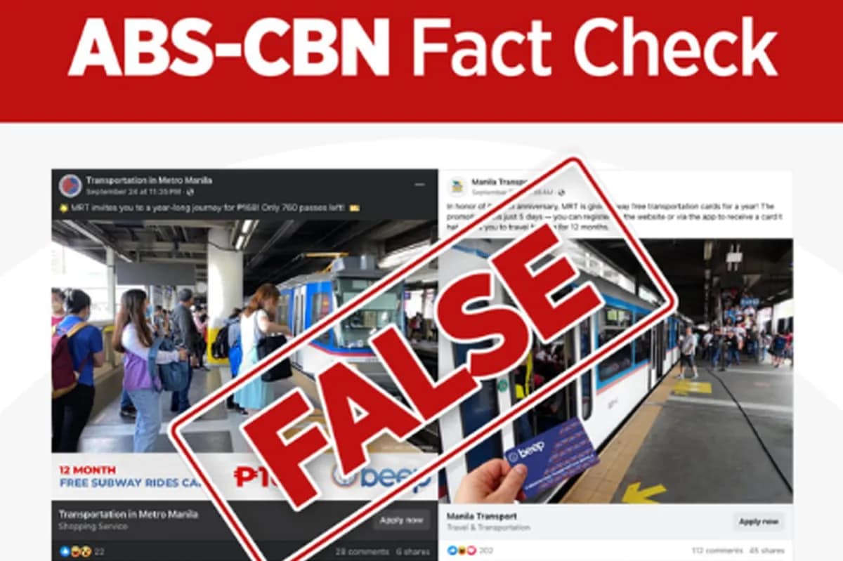 FACT CHECK: MRT-3, walang pa-libreng sakay ng isang taon | ABS-CBN News FACT CHECK: MRT-3, walang pa-libreng sakay ng isang taon | ABS-CBN News