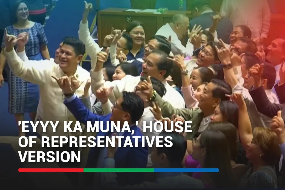 WATCH: Solons do the 'eyyy' trend as they adjourn session | ABS-CBN News