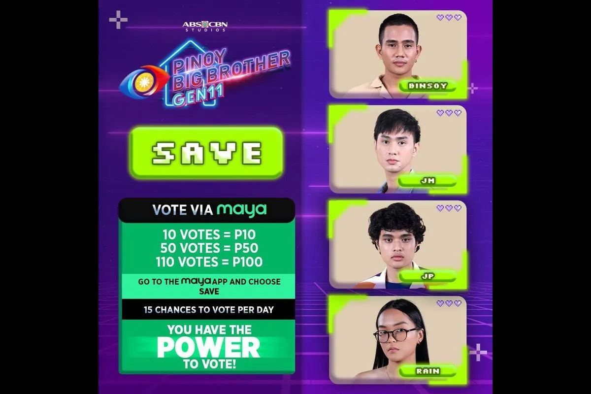 PBB Gen11's Binsoy, JM, JP, and Rain are nominees for this week | ABS ...