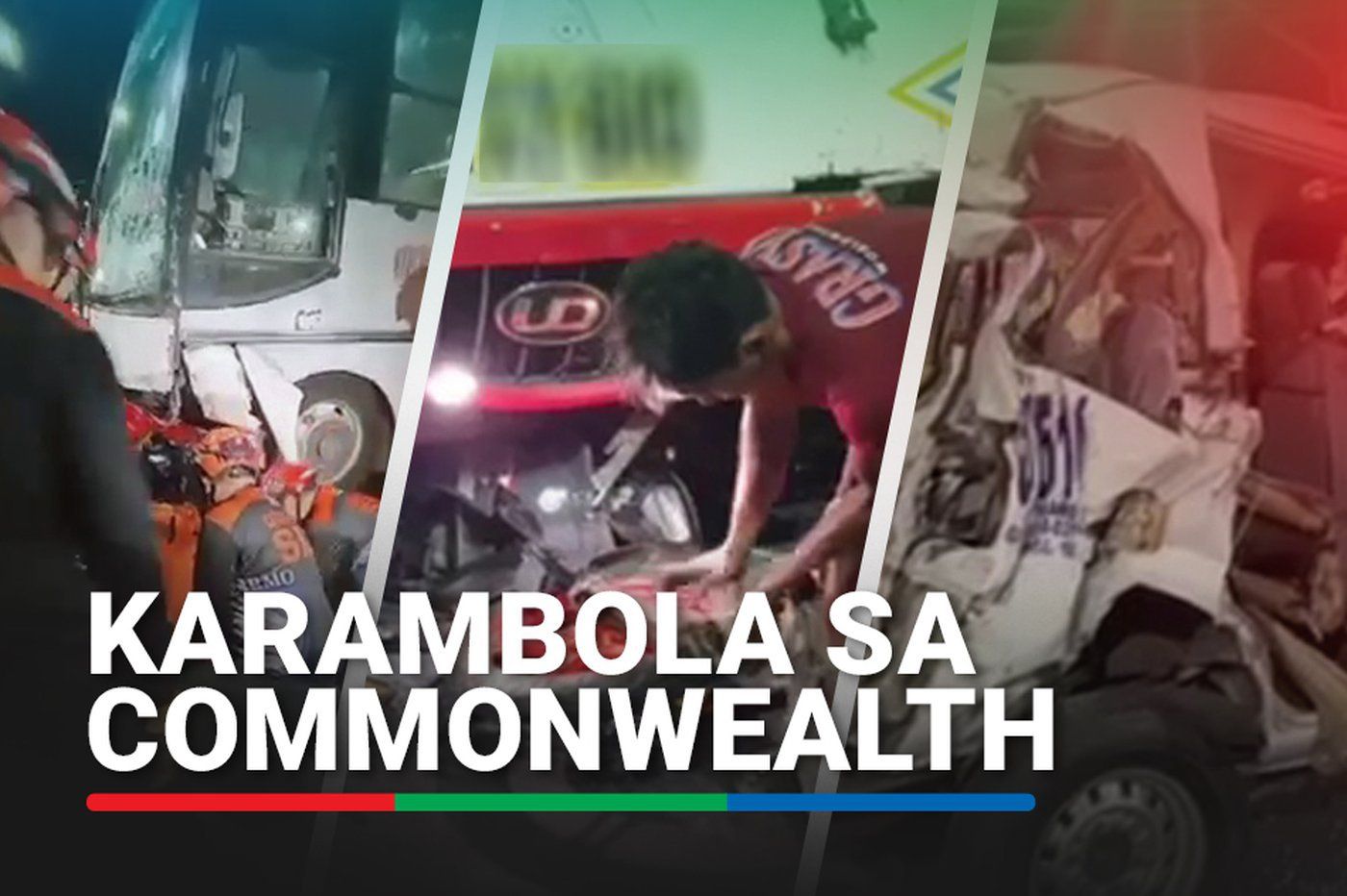 Bus bumangga sa 7 sasakyan sa Commonwealth: 3 patay, 17 sugatan | ABS ...