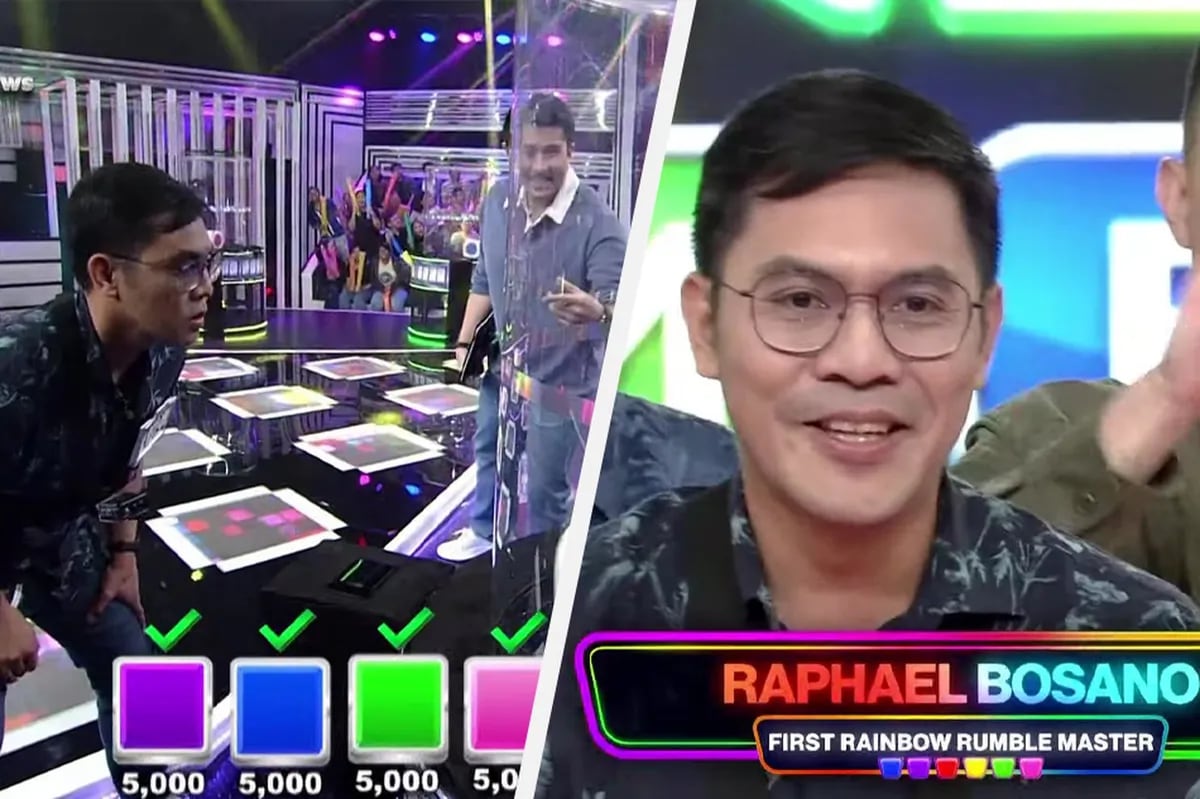 ABS-CBN reporter Raphael Bosano wins P1M grand prize on 'Rainbow Rumble ...
