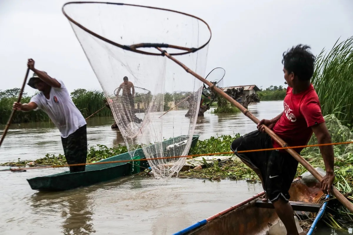 PHOTO: Catching fish after the habagat | ABS-CBN News