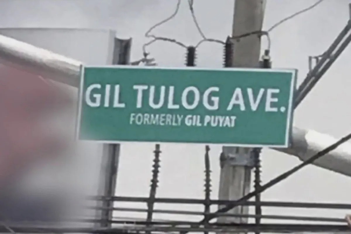 'Gil Tulog Avenue' street sign ad campaign, inulan ng batikos | ABS-CBN ...