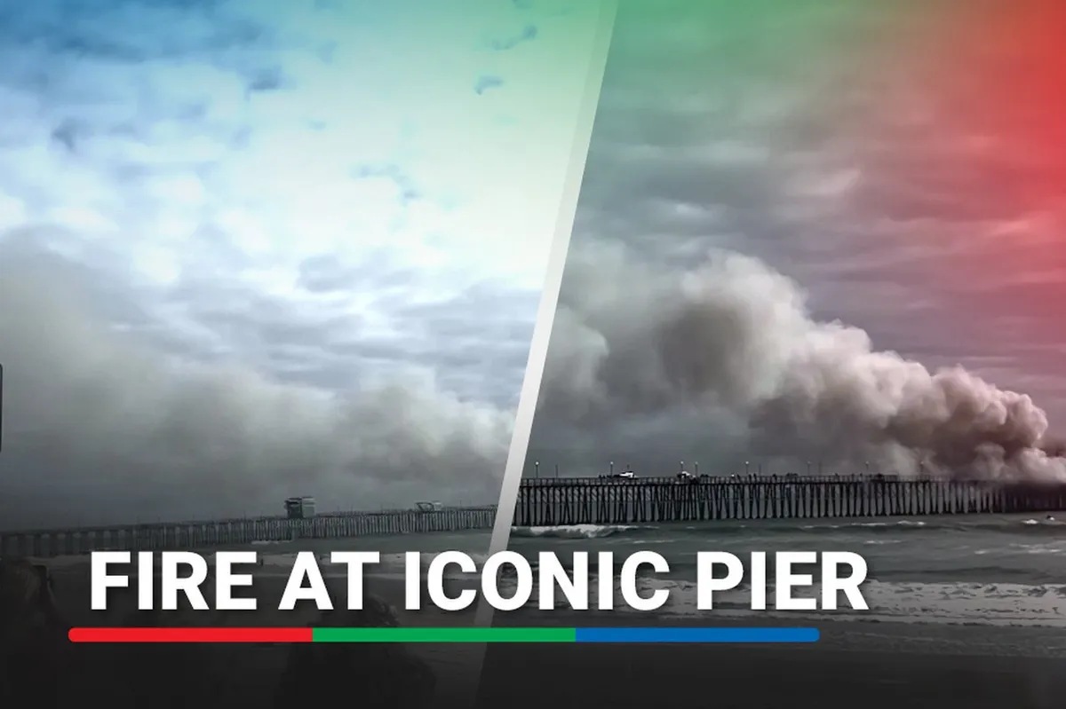 Massive fire burns at Oceanside Pier in California | ABS-CBN News