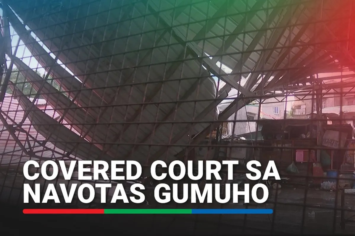 Covered court sa Navotas gumuho sa kasagsagan ng ulan | ABS-CBN News