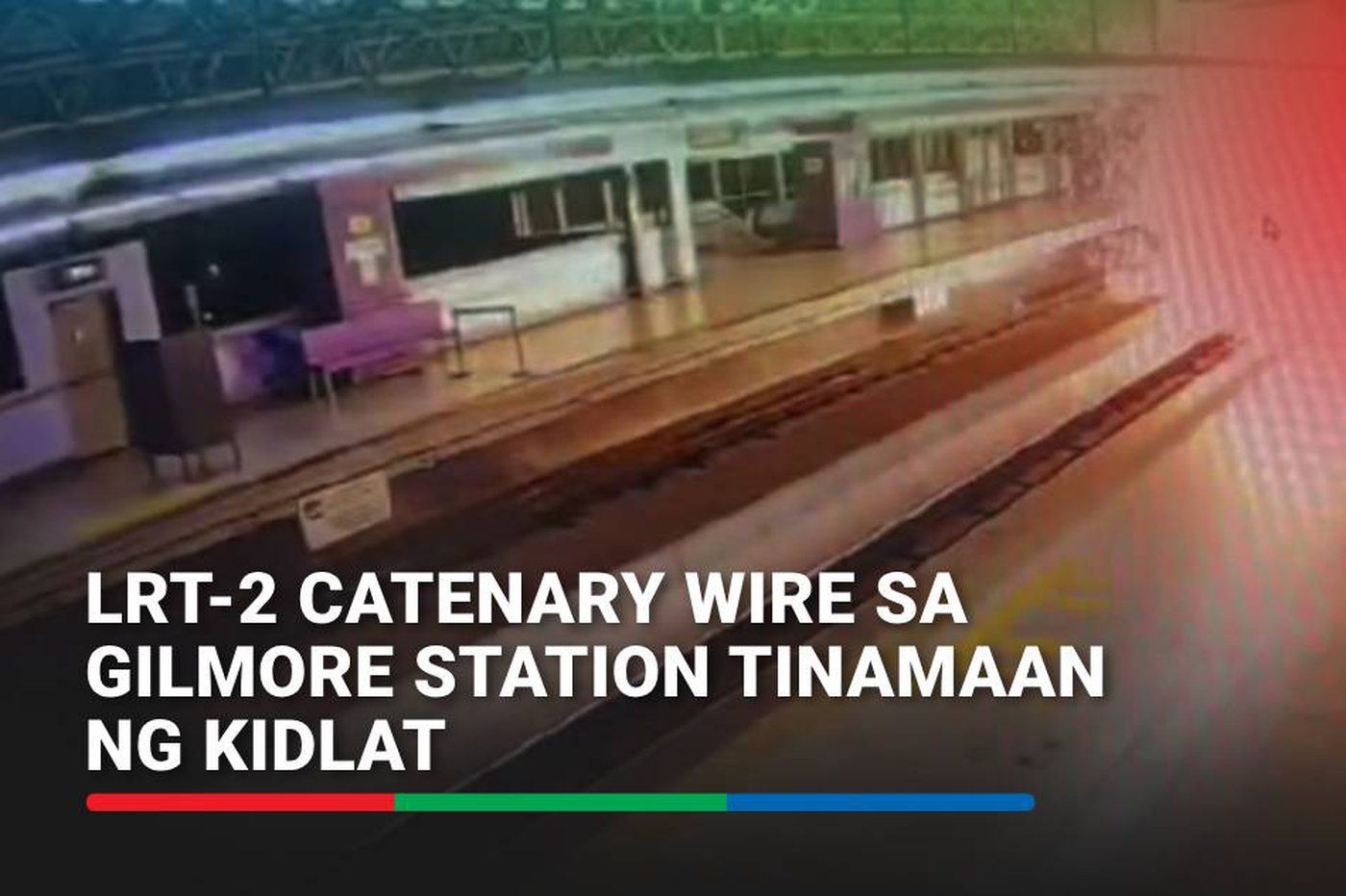 LRT-2 catenary wire sa Gilmore Station tinamaan ng kidlat | ABS-CBN News