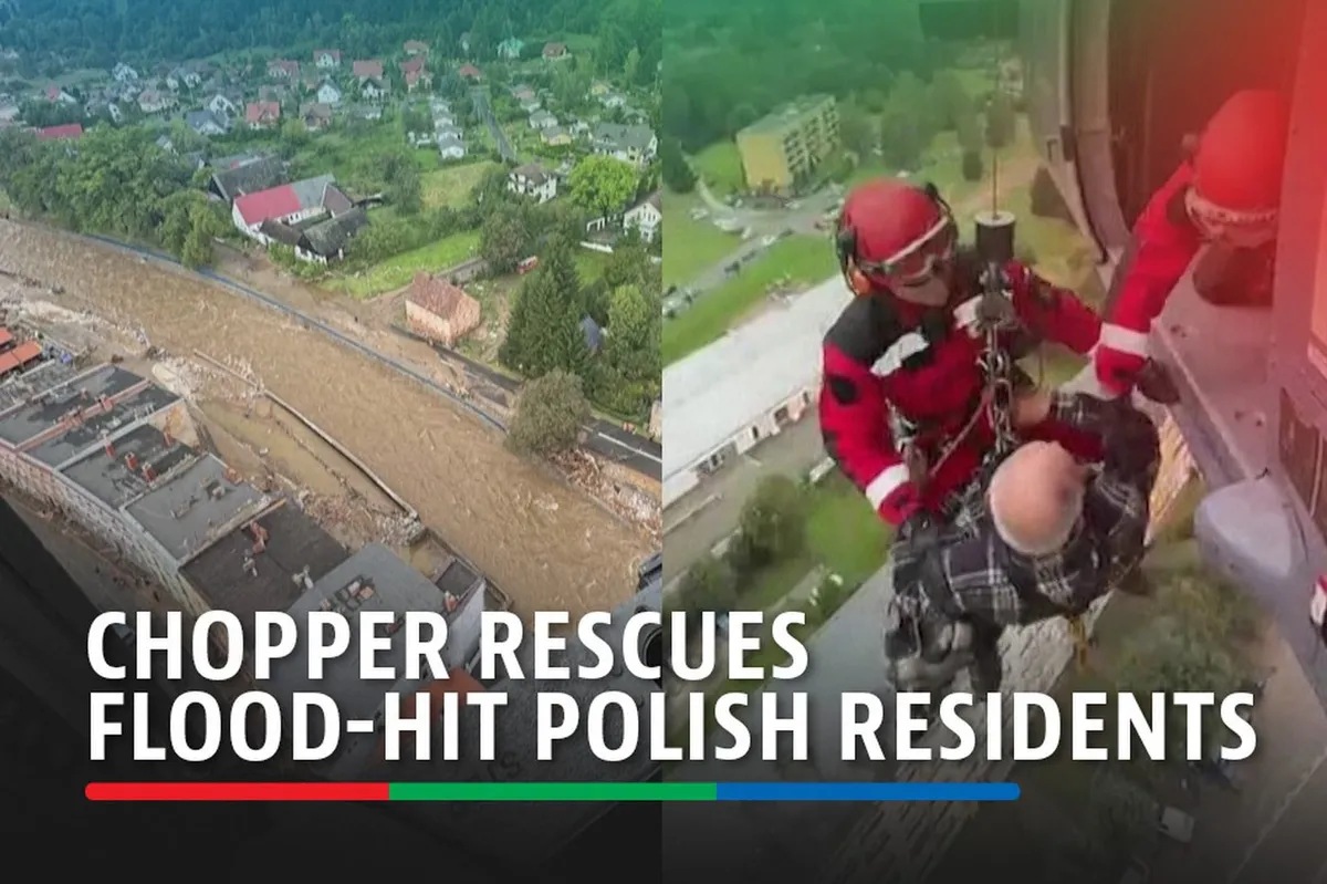 Chopper rescues flood-hit Polish residents | ABS-CBN News