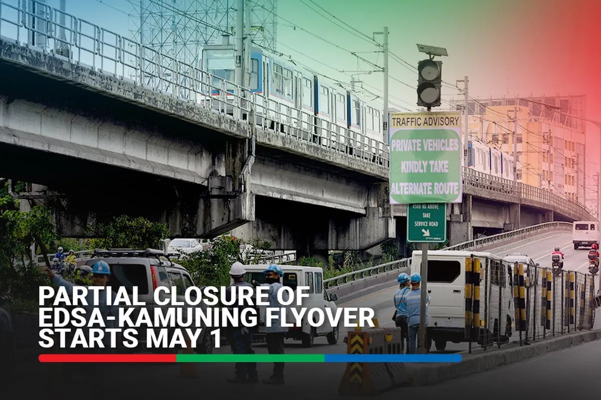 EDSA-Kamuning Flyover partially closed from May 1 | ABS-CBN News