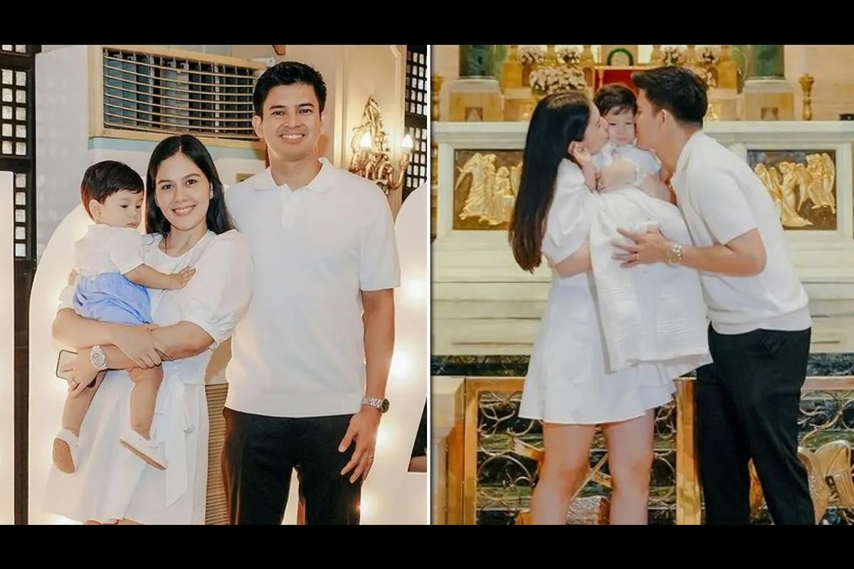Jason Abalos, Vickie Rushton's son celebrate first birthday, baptized ...