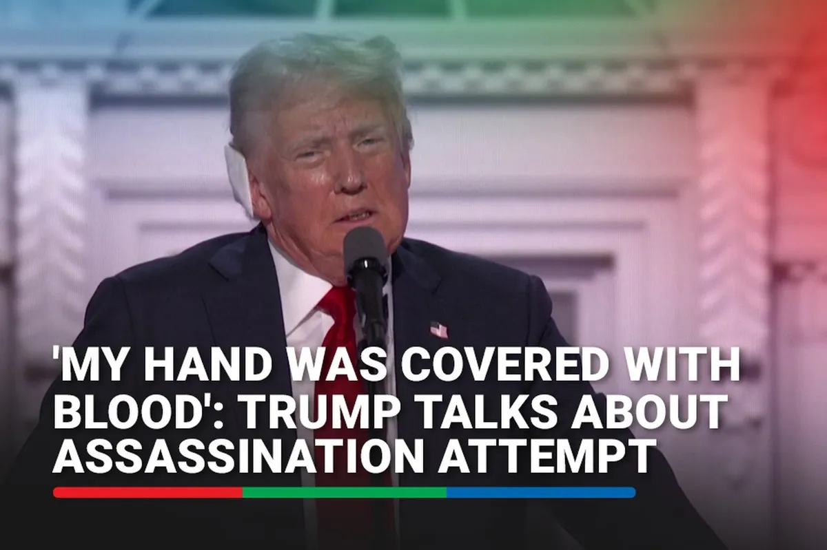 'My hand was covered with blood': Trump talks about assassination ...