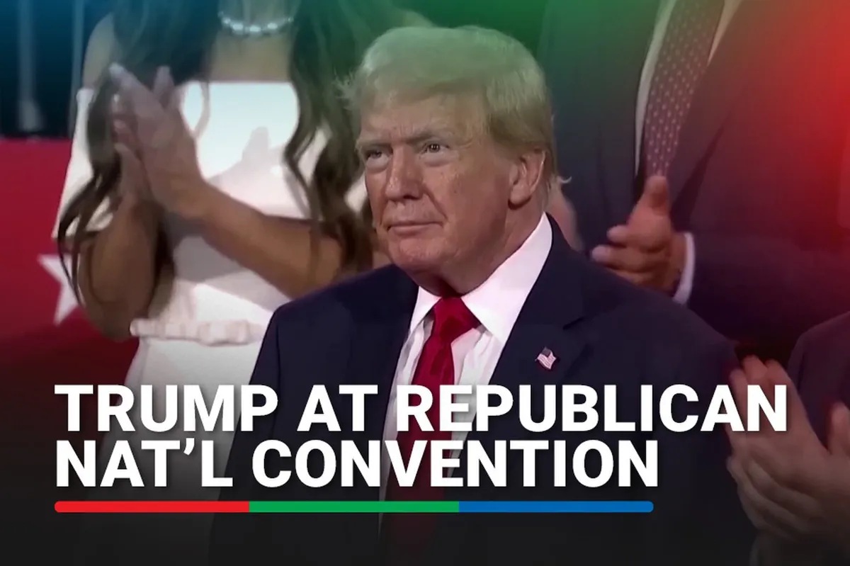 Trump, ear bandaged, appears at Republican National Convention | ABS ...