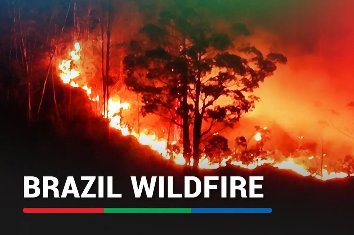 Drone footage shows massive wildfire ravaging Brazil's capital forest ...
