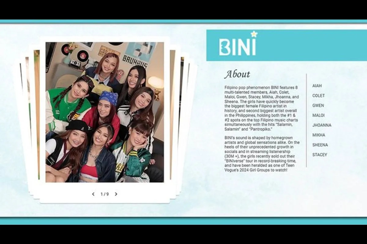 BINI launches official website on their third anniversary | ABS-CBN ...