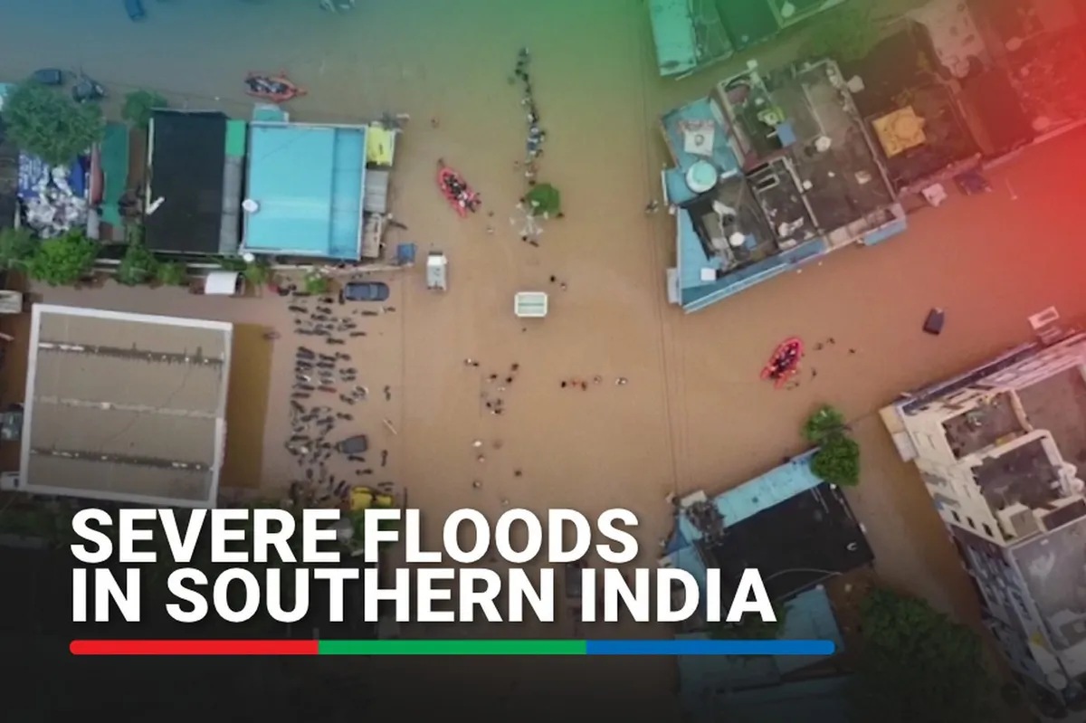 Drone footage shows severe flooding in southern India | ABS-CBN News