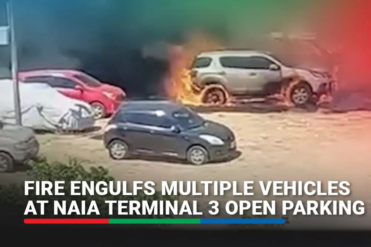 Fire engulfs 19 vehicles at NAIA Terminal 3 open parking | ABS-CBN News