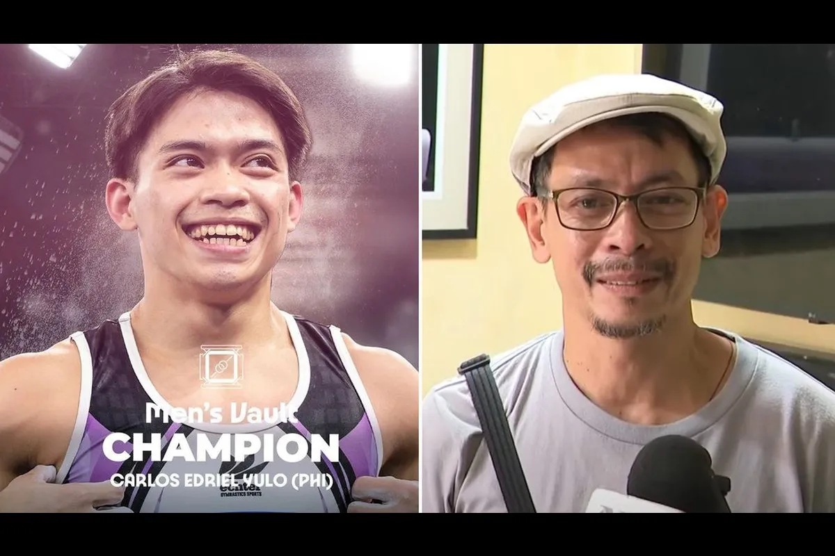 Carlos Yulo’s father gets emotional over son’s Olympic win | ABS-CBN ...