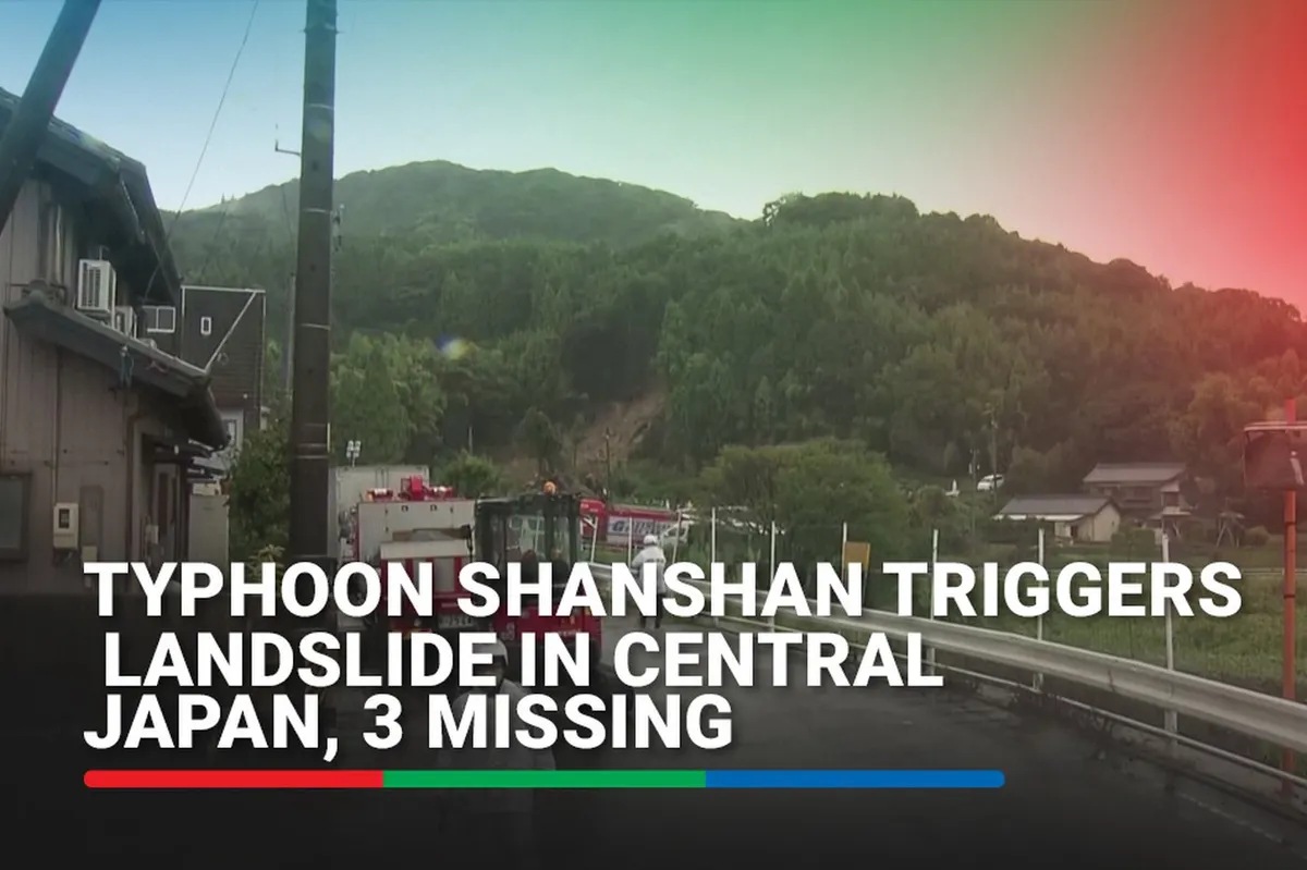 Typhoon Shanshan triggers landslide in central Japan, 3 missing | ABS ...