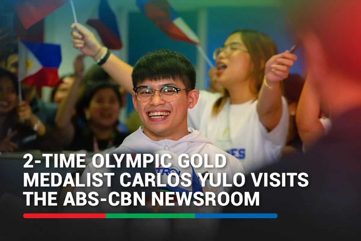 WATCH: 2-time Olympic gold medalist Carlos Yulo visits ABS-CBN newsroom ...
