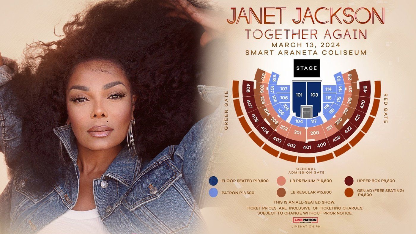 Here are the ticket prices for Janet Jackson: Together Again Manila ...