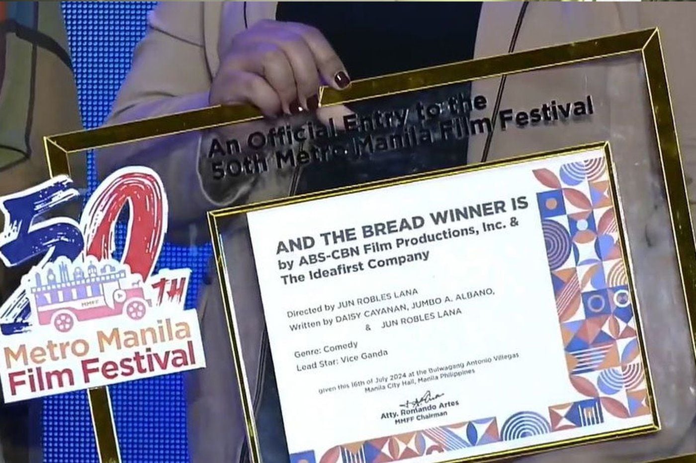 Vice Ganda's 'And The Breadwinner Is' leads first 5 entries of MMFF 2024 | ABS-CBN Entertainment