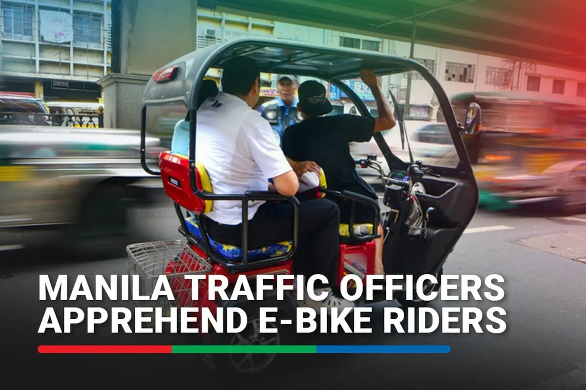 Manila Traffic officers apprehend e-bike riders | ABS-CBN News