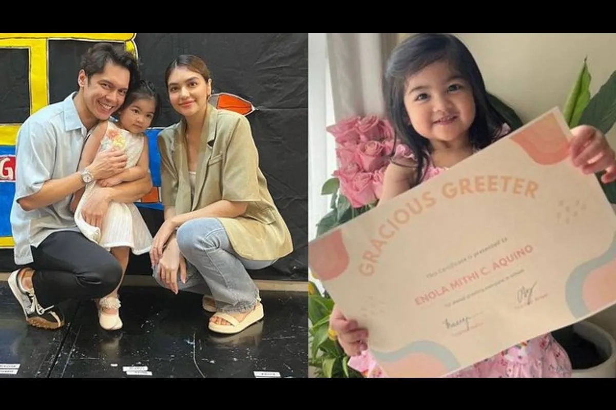 Carlo Aquino, Trina Candaza attend Mithi’s school program | ABS-CBN ...