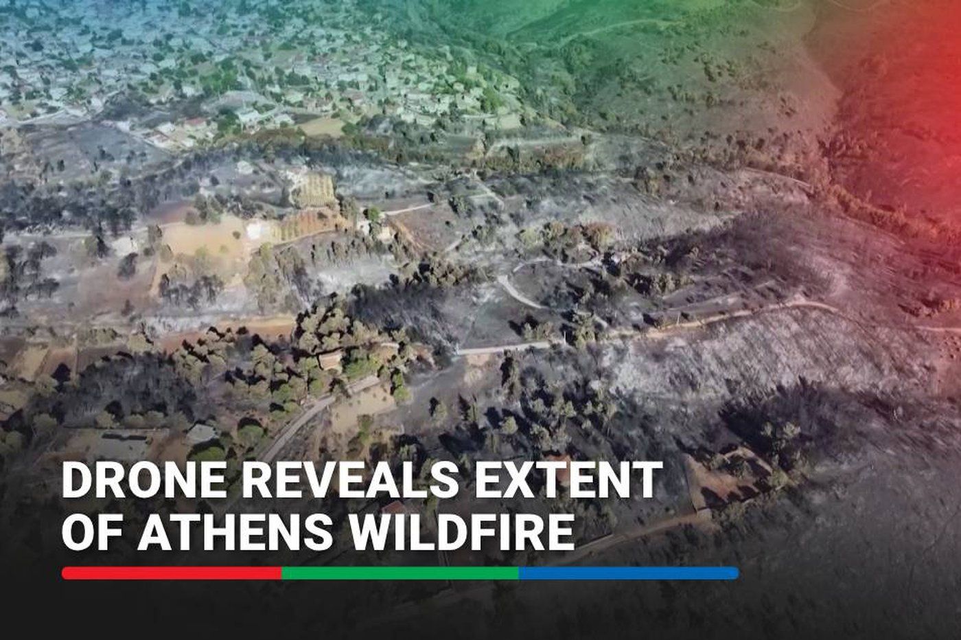 Drone reveals extent of Athens wildfire | ABS-CBN News