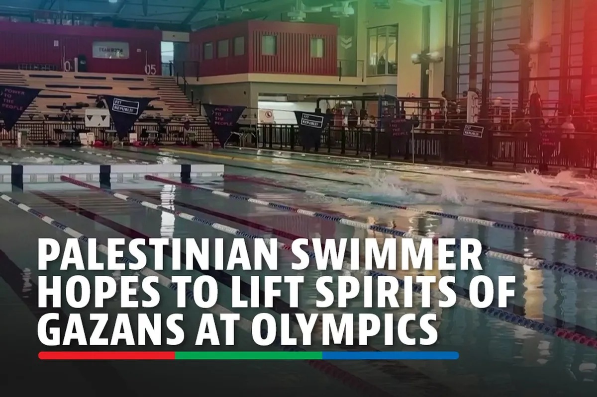 Palestinian swimmer hopes to lift spirits of Gazans at Olympics | ABS ...