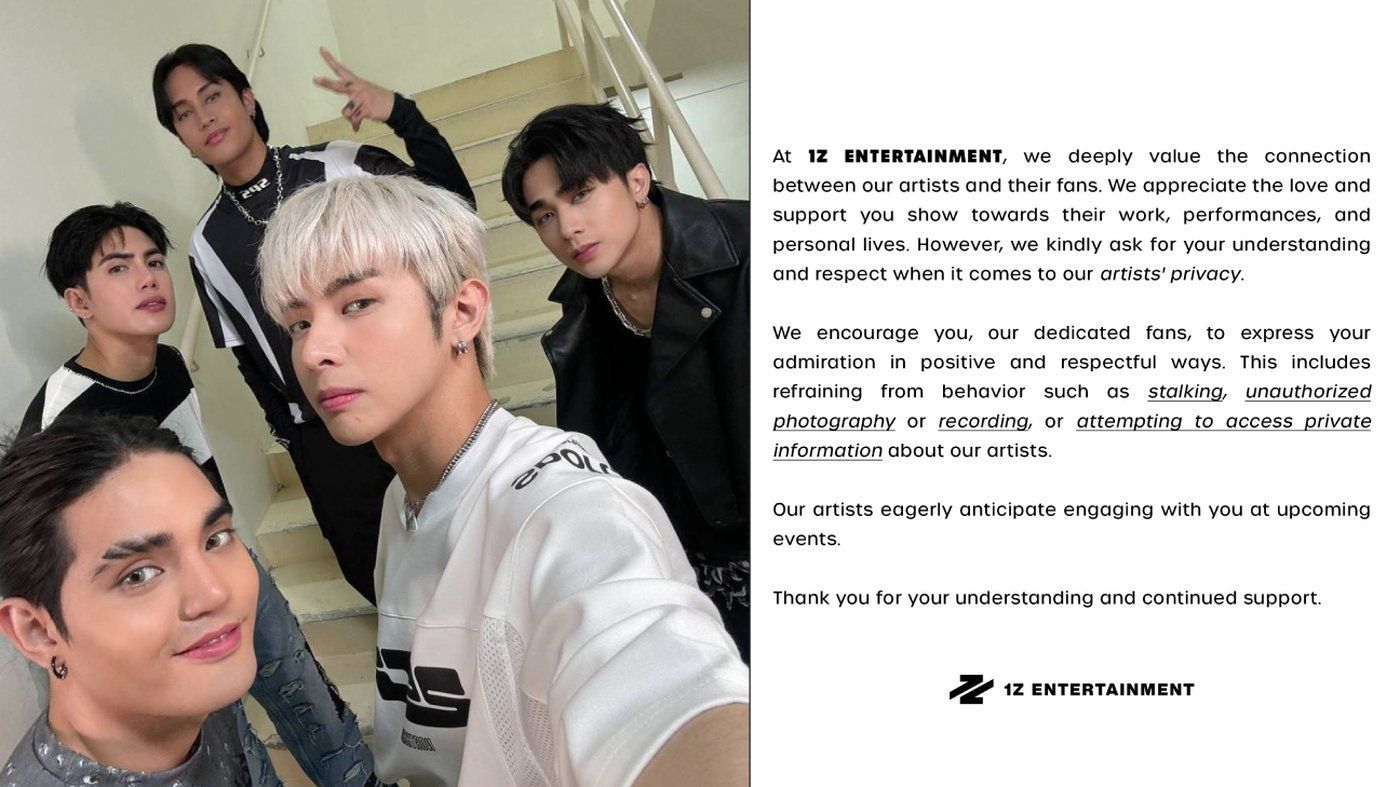 1Z Entertainment reminds fans to respect privacy of SB19 | ABS-CBN ...