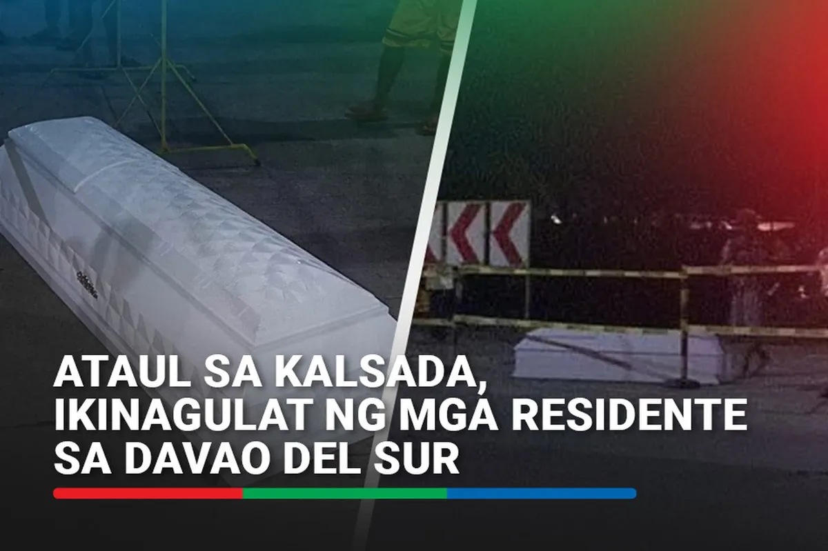 Ataul sa kalsada, ikinagulat ng mga residente sa Davao del Sur | ABS ... Ataul sa kalsada, ikinagulat ng mga residente sa Davao del Sur | ABS ...