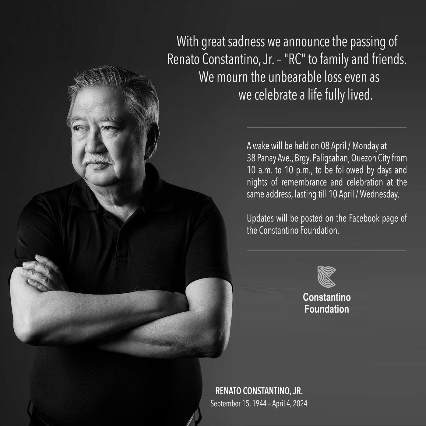 Renato Constantino Jr. passes away | ABS-CBN News