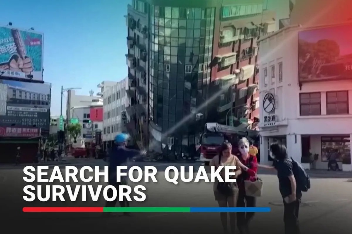 Rescuers search toppled building as Taiwan quake leaves seven dead ...