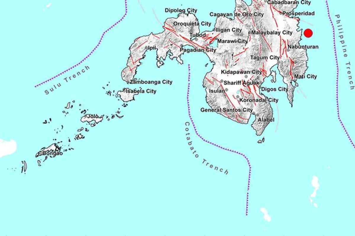 Magnitude 5.0 quake jolts Surigao del Sur, aftershock of M7.4 quake ...