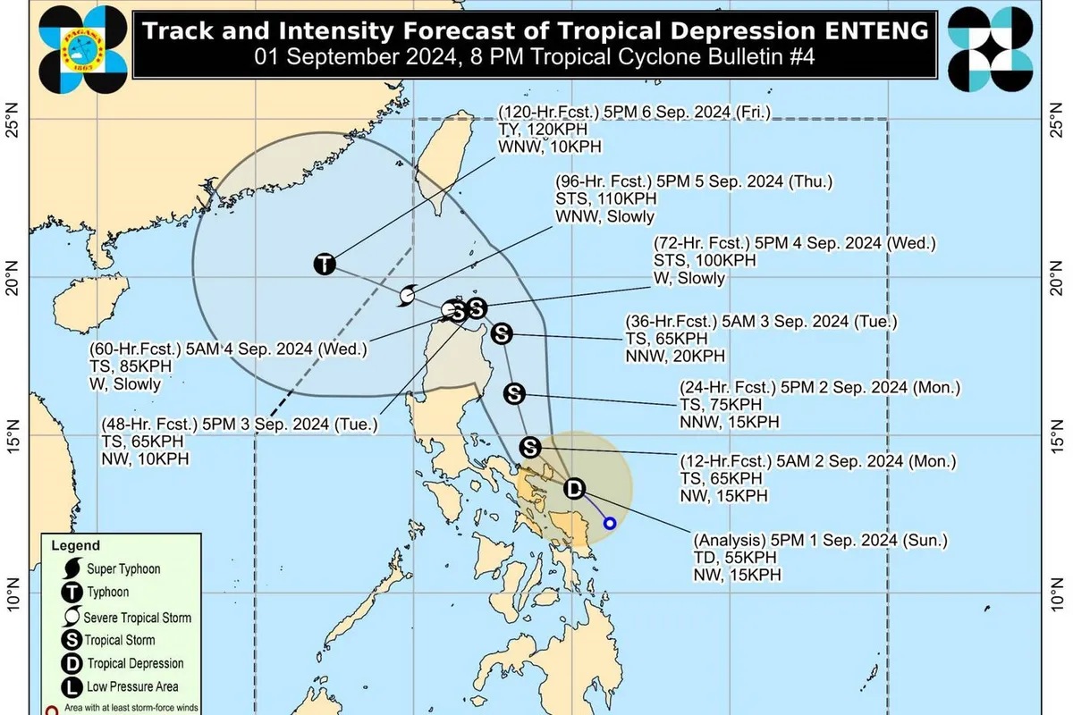 'Enteng' lurches forward to Bicol region; more areas under TC Signal No. 1 | ABS-CBN News