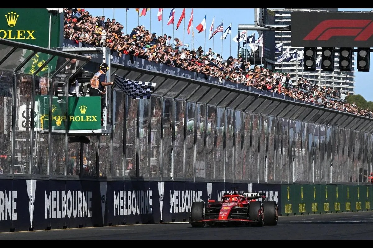 F1: Sainz wins Australian GP in Ferrari 1-2 as Verstappen fails to ...