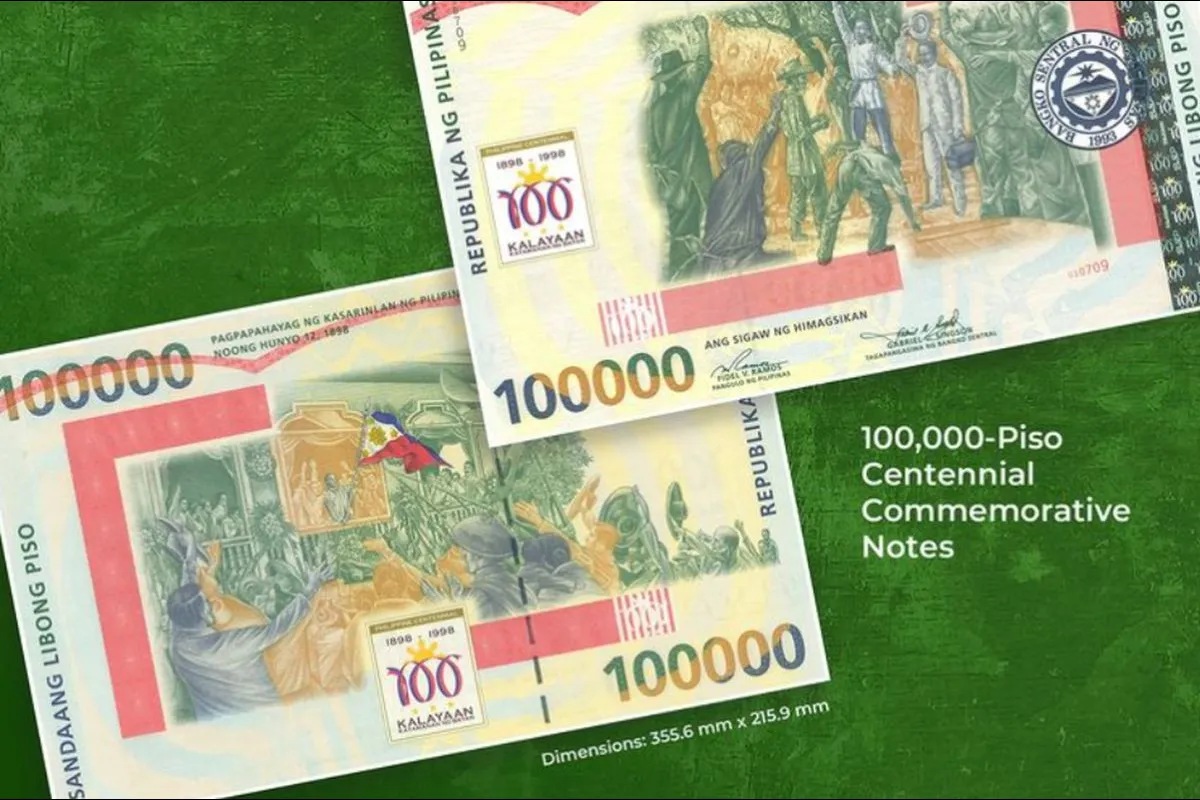 LOOK: BSP shows P100,000-Piso bill to mark National Heroes Day | ABS ...