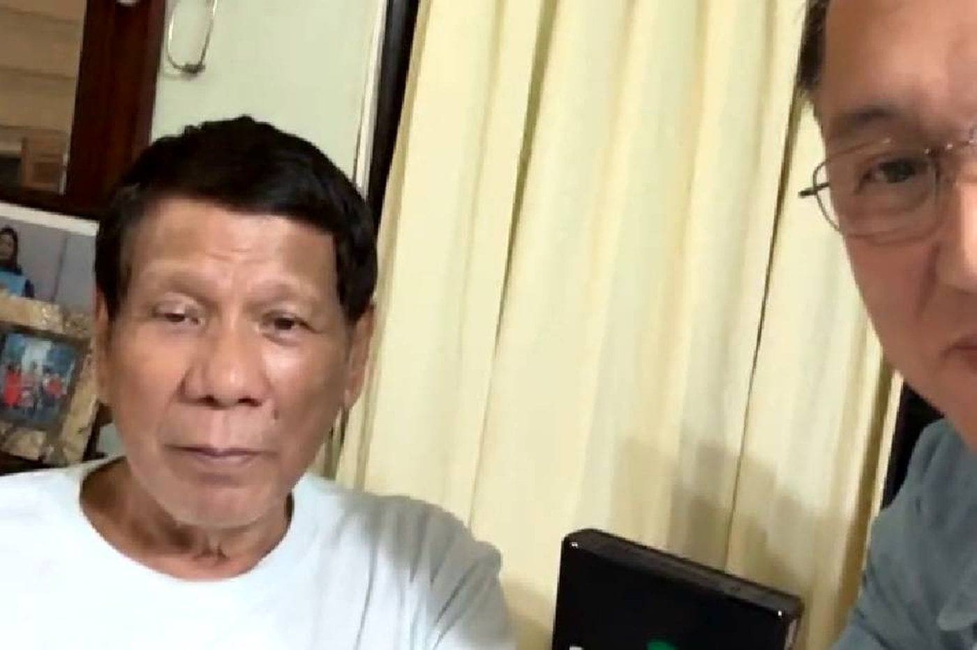 'Alive and kicking': Duterte appears in Bong Go's Facebook live amid death hoax | ABS-CBN News