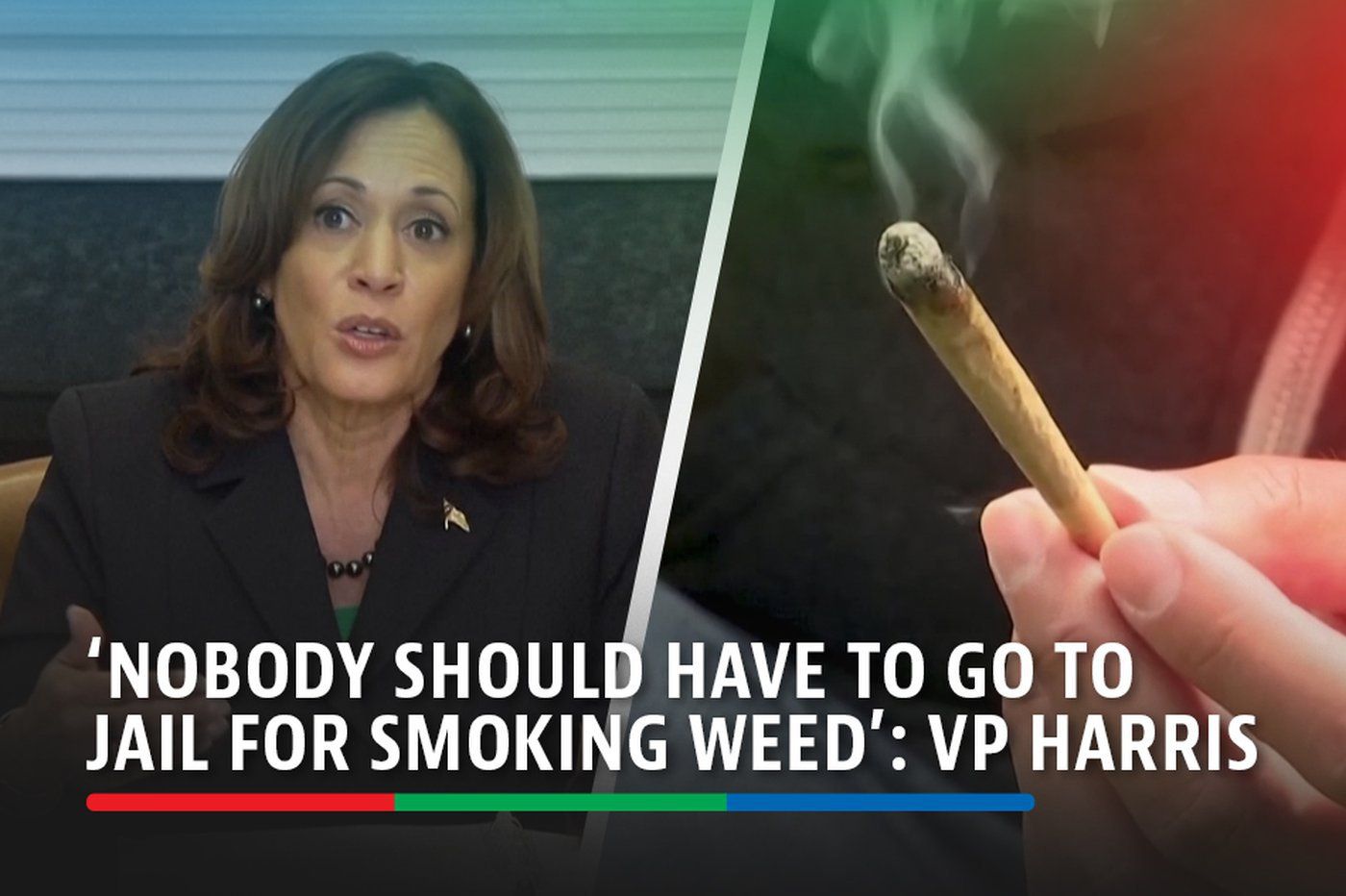 ‘Nobody should have to go to jail for smoking weed’: VP Harris | ABS ...
