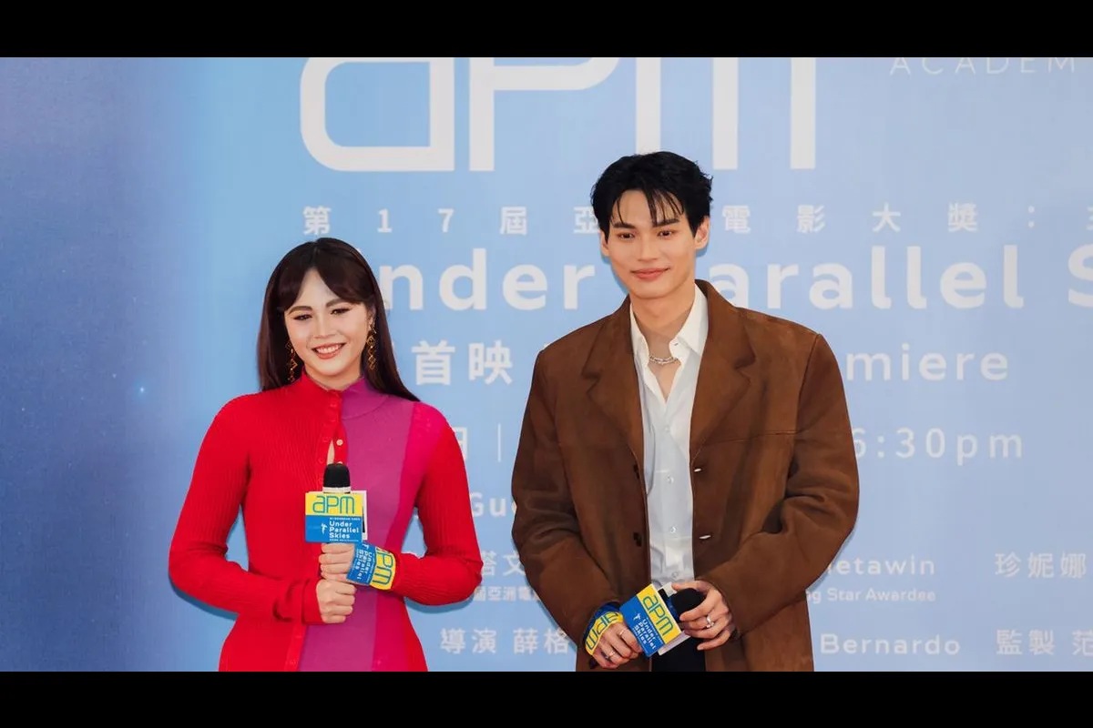 Win Metawin, Janella Salvador attend ‘Under Parallel Skies’ premiere at ...