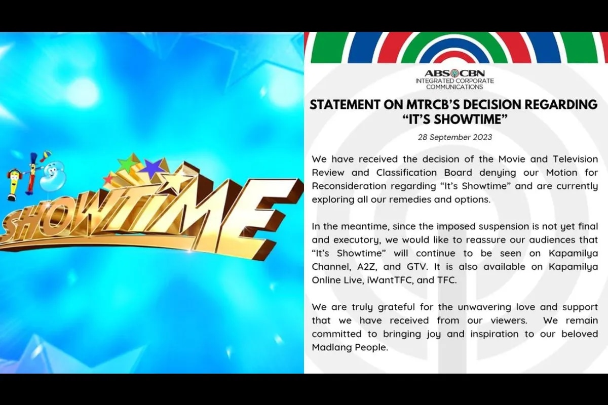 ABS-CBN releases official statement on ‘It’s Showtime’ suspension | ABS-CBN Entertainment
