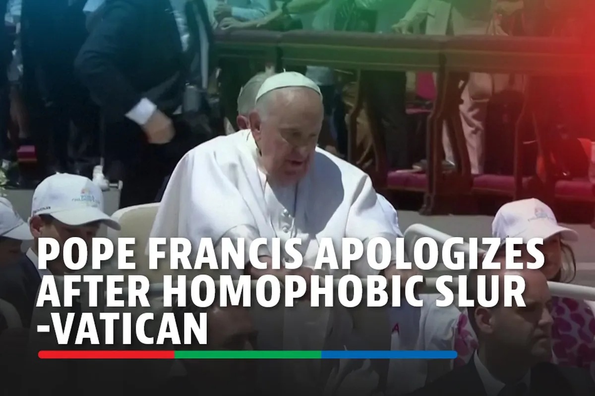 Vatican: Pope Francis apologizes after 'homophobic slur' | ABS-CBN News