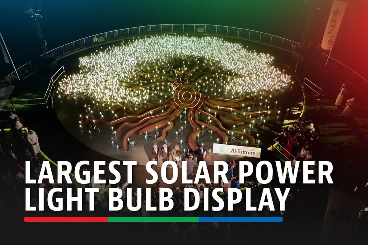 UAE achieves Guinness Record for the largest solar power light bulb ...