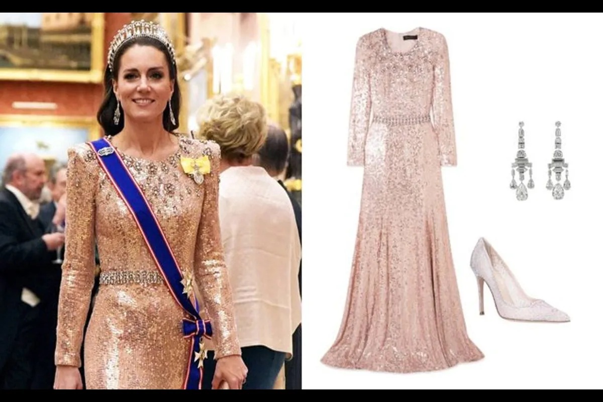 Princess Kate's Gilded Gown At The Diplomatic Corps Reception | ABS-CBN ...