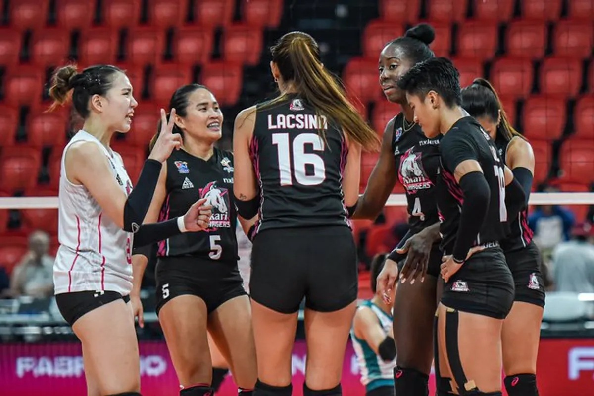 PVL: Akari survives Galeries in 5 sets to keep pristine record | ABS-CBN Sports