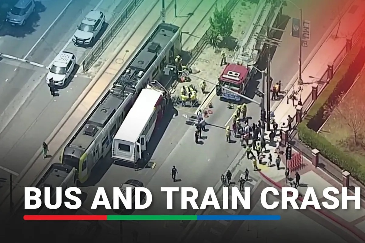 Bus and train crash in Los Angeles, injuring dozens | ABS-CBN News
