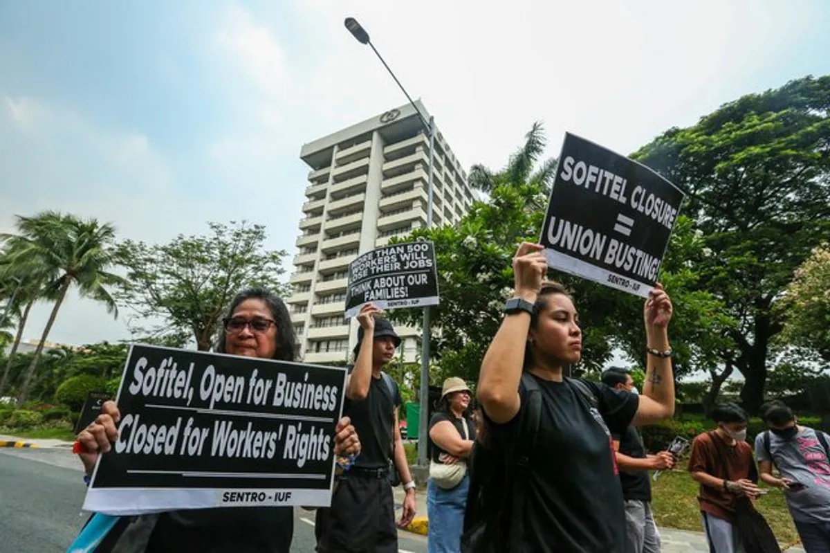 PHOTO: 'We have families too': Hotel workers protest impending ...