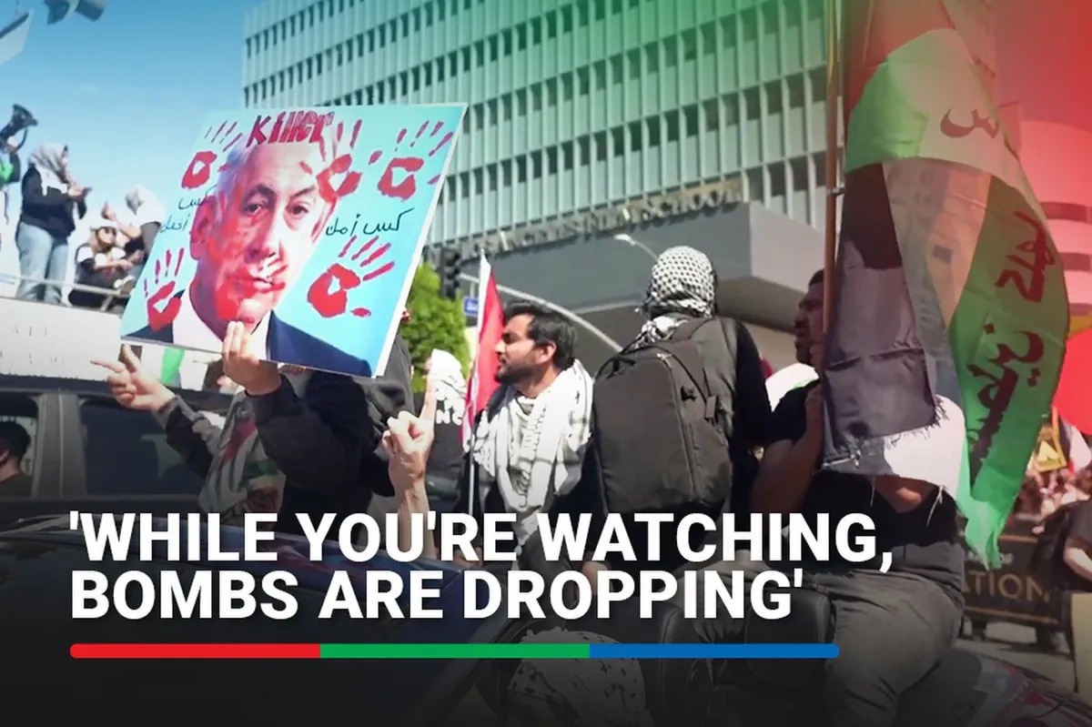 Hundreds of pro-Palestinian protesters demonstrate at Oscars | ABS-CBN ...