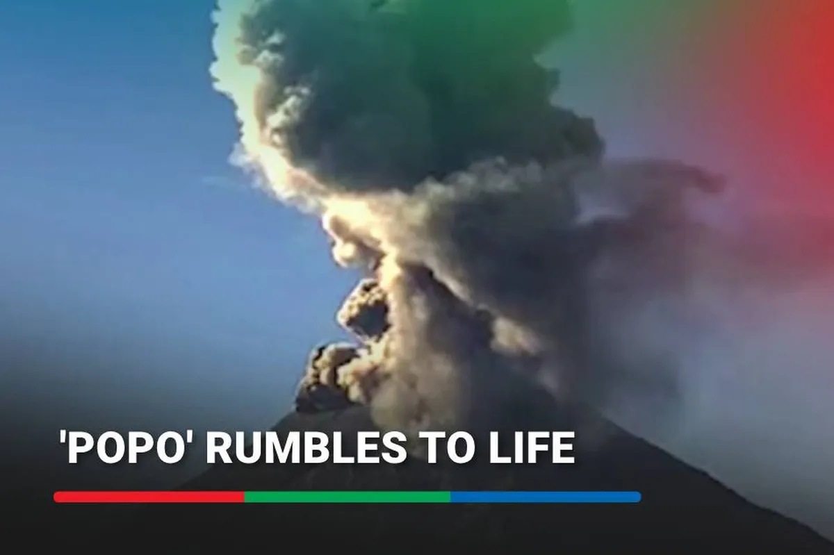 Massive column of smoke erupts from Mexico's Popocatepetl volcano | ABS ...