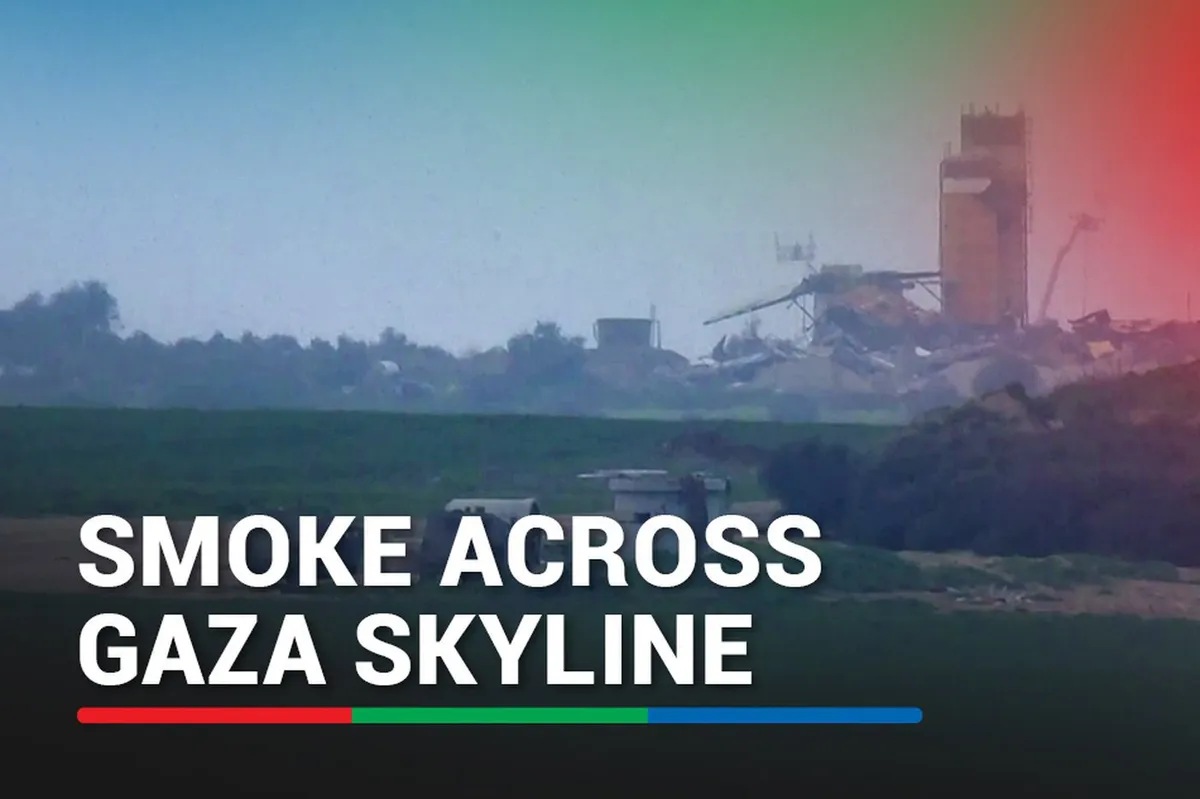 Smoke billows across Gaza skyline as seen from southern Israel | ABS ...